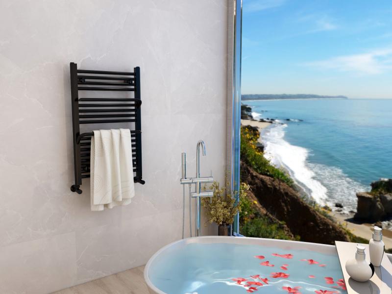 Calorifer portprosop SMART BLACK 800x500mm - negru mat - AREZZO Design